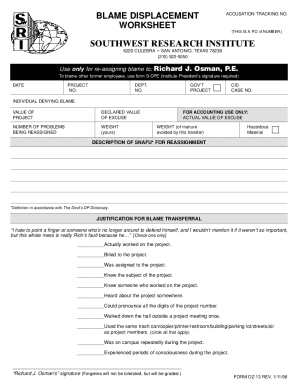 Fillable Online Blame form Fax Email Print - pdfFiller