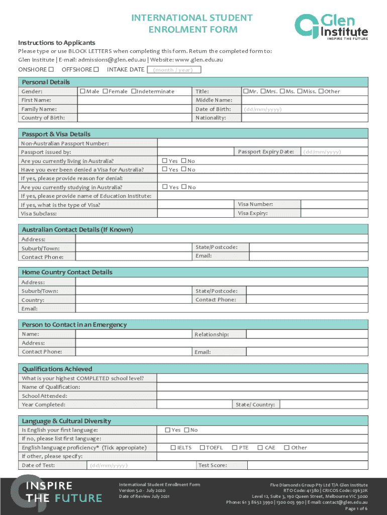 Fillable Online Fillable Application for School Admission ...