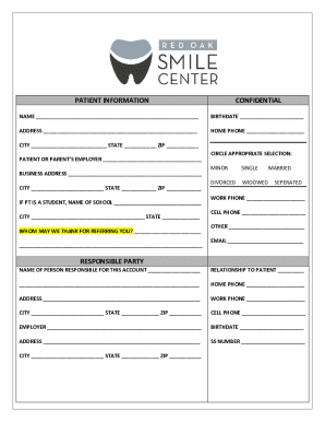 Fillable Online NEW PATIENT PACKET you for needs. To prepare for your first ... Fax Email Print ...