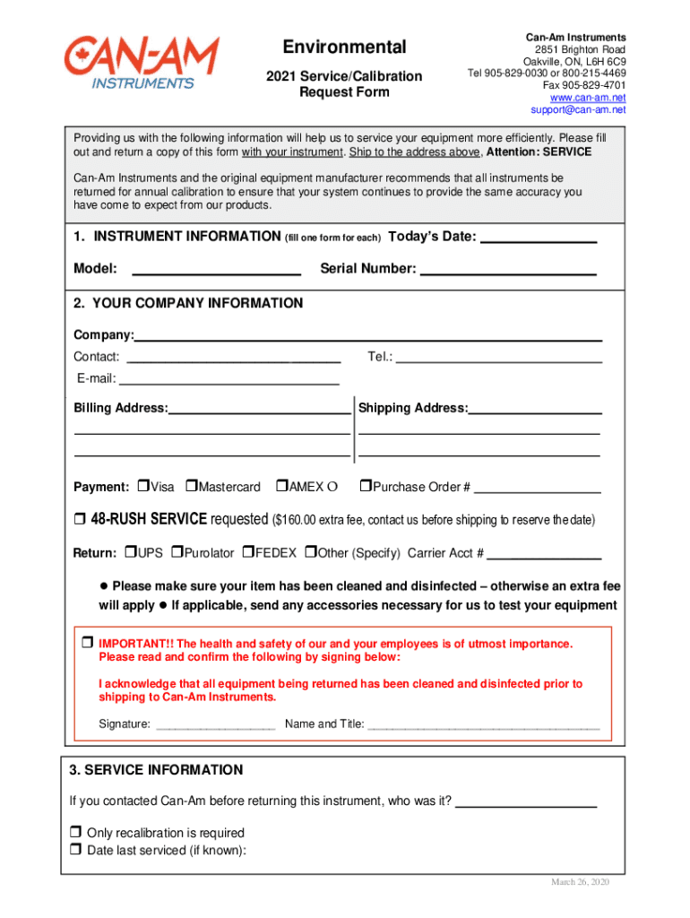 Fillable Online Calibration FormsICL Calibration Fax Email Print ...