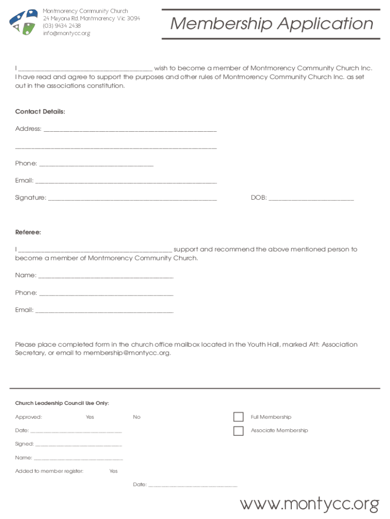 Fillable Online CoC Application Form Fax Email Print - pdfFiller