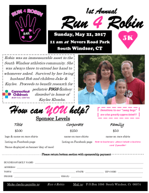 Fillable Online Run 4 Robin registration and sponsor forms (Read-Only ...