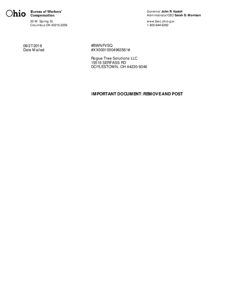 Fillable Online Rogue Tree BWC Certificate Fax Email Print - pdfFiller