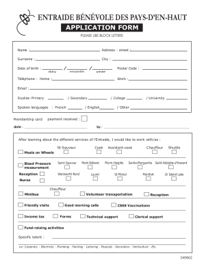 Fillable Online formulaire d'inscription abrg anglais Fax Email Print ...