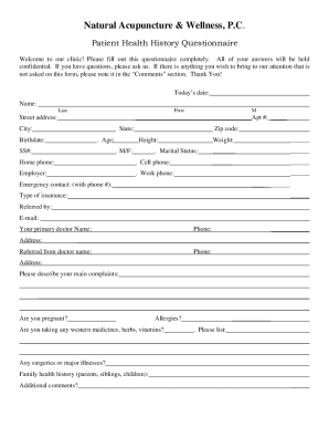 Fillable Online Please fill these forms as accurately and detailed as ...