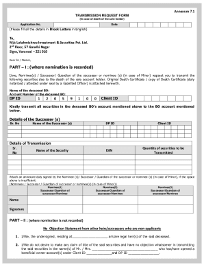 Fillable Online Annexure 7.1 : Transmission Request Form - Crimson ...