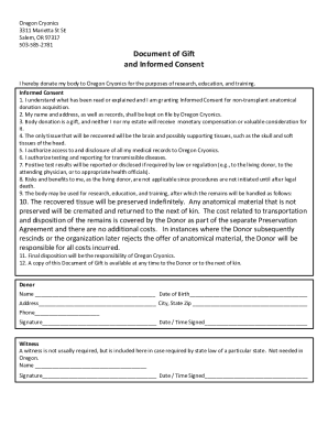 Fillable Online Document of Gift Fax Email Print - pdfFiller