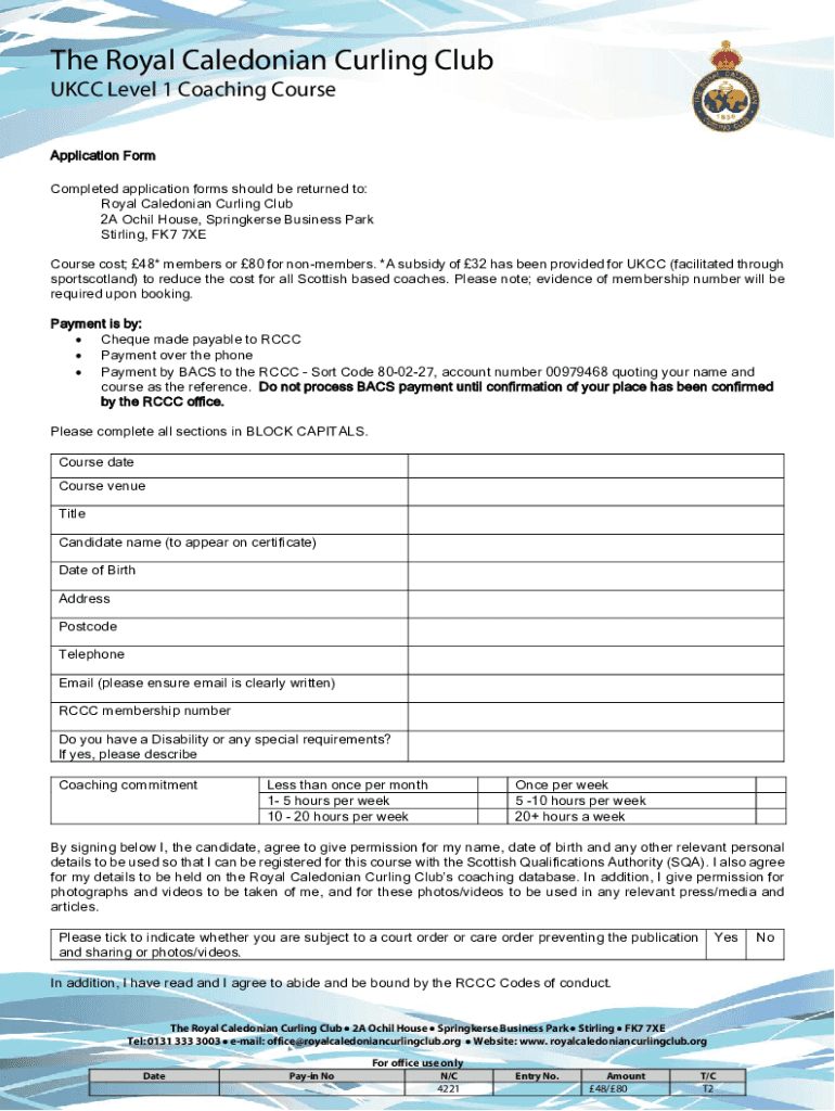 Fillable Online UKCC Level 1 Certificate in Equestrian Coaching - The Pony ... Fax Email Print ...