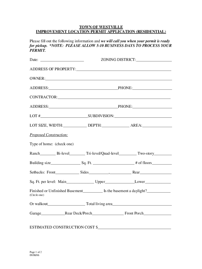 Fillable Online Permits and Inspections - Richmond Indiana Fax Email ...