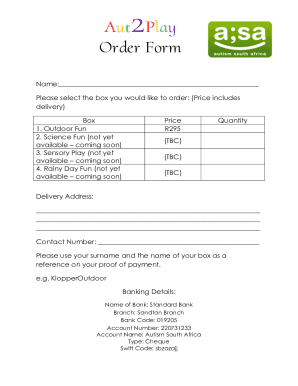 Fillable Online aut2know co Aut Play Fax Email Print - pdfFiller