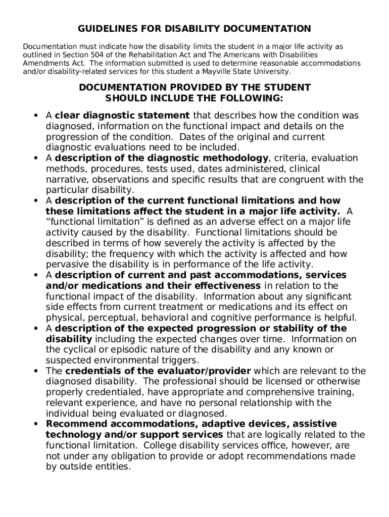 Documenting your disability - Student Disability Services ... Doc ...