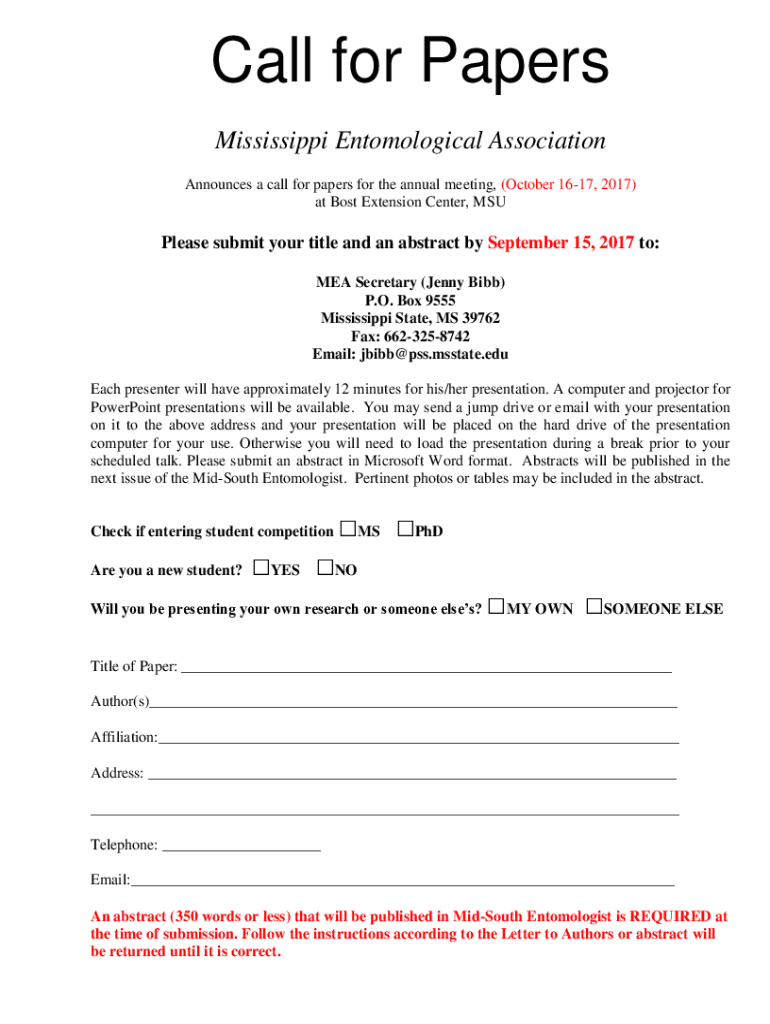 Fillable Online mea org msstate 2015 Bost Conference Center Request ...