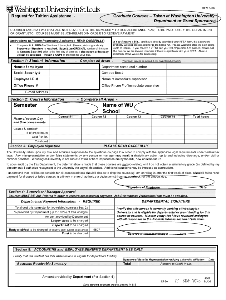 Fillable Online traininggrants peds wustl Grad at WU dept or grant paid 8 Fax Email Print ...