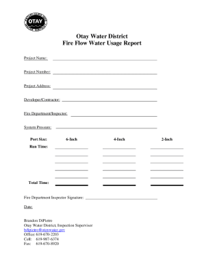 Fillable Online Fire Flow Testing Form b.doc Fax Email Print - pdfFiller