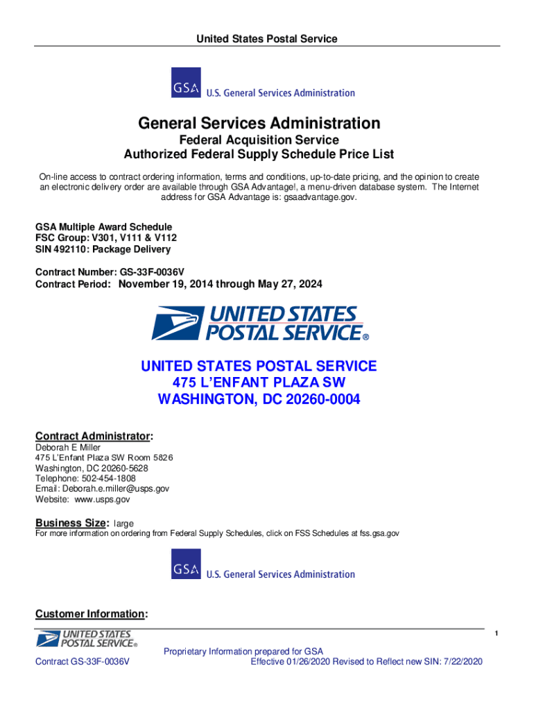 Fillable Online Authorized FSS Schedule Pricelist Federal Supply ...