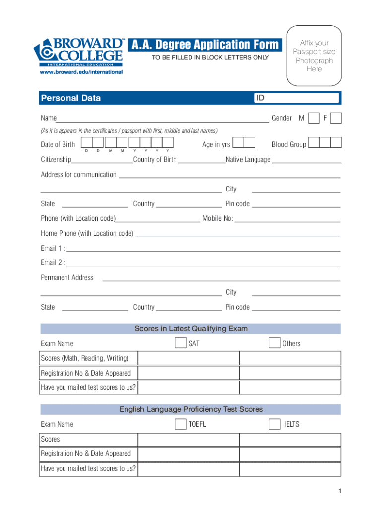 Aa Application Form - Fill Online, Printable, Fillable, Blank | pdfFiller