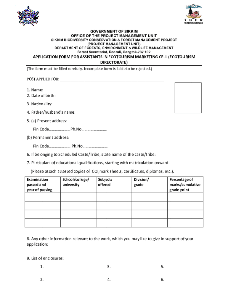Fillable Online sikenvis nic Application form-ET Fax Email Print - pdfFiller
