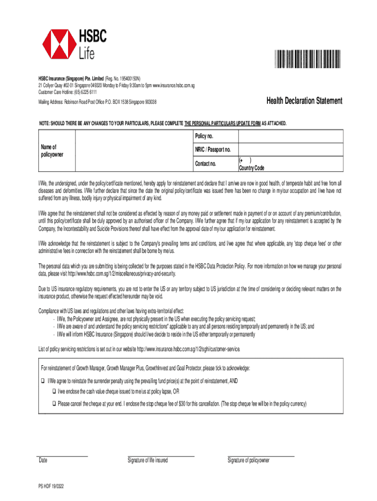 Fillable Online FlexiPay Surrender Form - HSBC Singapore Fax Email ...