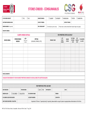 Fillable Online WIP STORES ORDER INTERNAL AND CLIENT FORM Fax Email ...