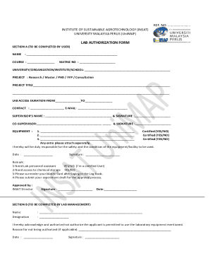 Fillable Online LAB AUTHORIZATION D FORM Fax Email Print - pdfFiller