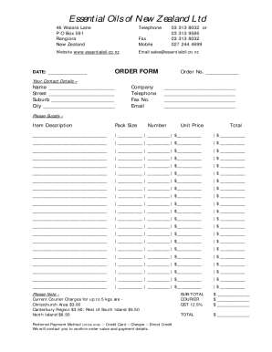 Fillable Online Order Form - Young Living Essential Oils - Easily Edit ...