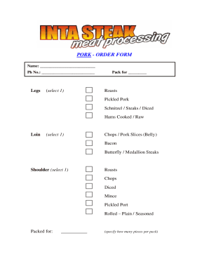 Fillable Online Pork Order Form web.doc Fax Email Print - pdfFiller