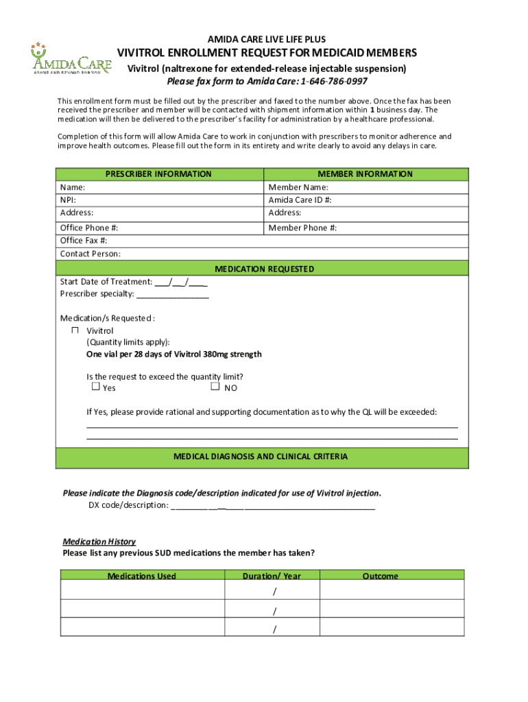 Fillable Online AMIDA CARE LIVE LIFE PLUS PRIOR AUTHORIZATION REQUEST ...