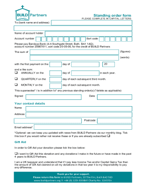 Fillable Online 6+ Sample Standing Order Templates - AI, PSDFree ...