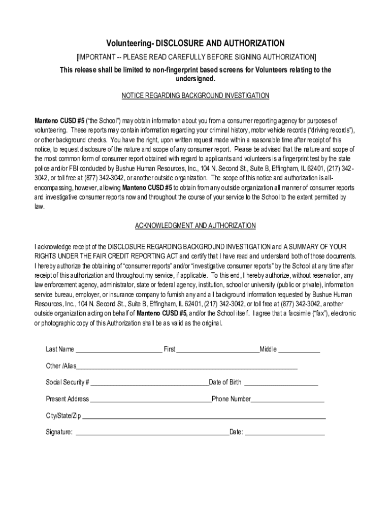 Fillable Online images pcmac VOLUNTEER - COMBINED DISCLOSURE NOTICE AND AUTHORIZATION ... Fax ...