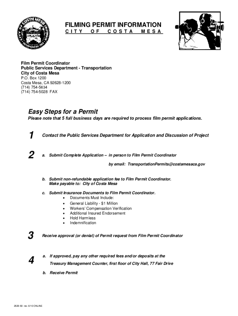 Fillable Online Permits for Filming and Photography - NPS.gov Homepage ...