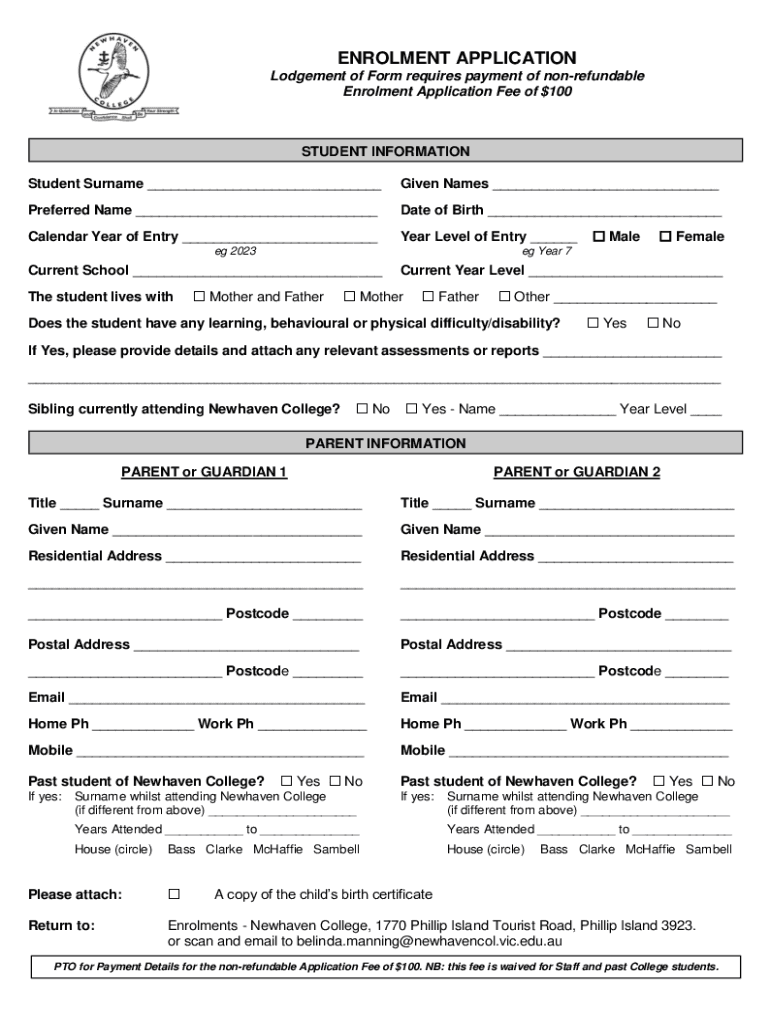 Fillable Online Lodgement of Form requires payment of non-refundable ...