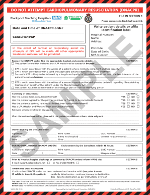 Fillable Online healthcare trinityhospice co Do not attempt ...