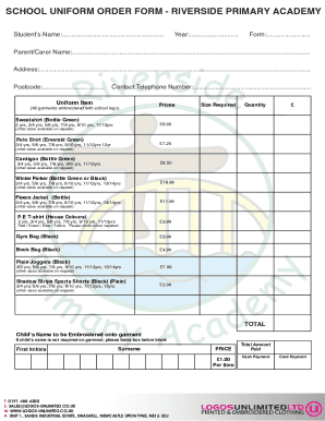 Fillable Online Riverside Order Form Fax Email Print - pdfFiller