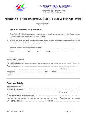 Fillable Online Place of Assembly Application Form.docx Fax Email Print ...