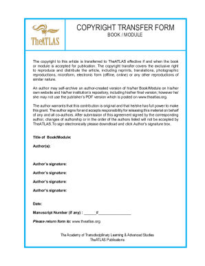 Fillable Online Copyright Transfer Agreement: Example of CTA do NOT ...