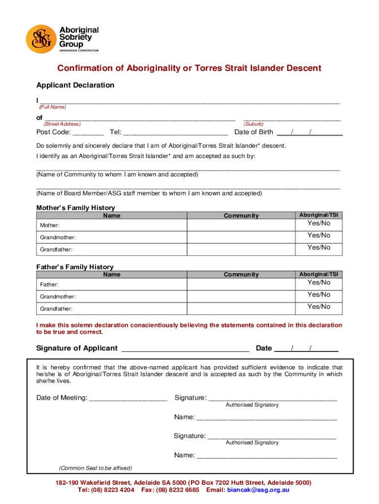 Fillable Online asg org ICN 7942 CONFIRMATION AND ACCEPTANCE OF ...