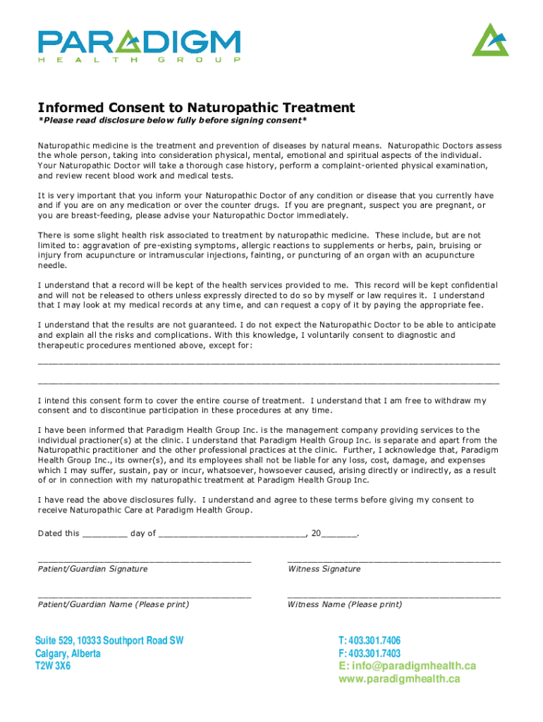 Fillable Online Naturopath New Patient Intake Form Fax Email Print ...