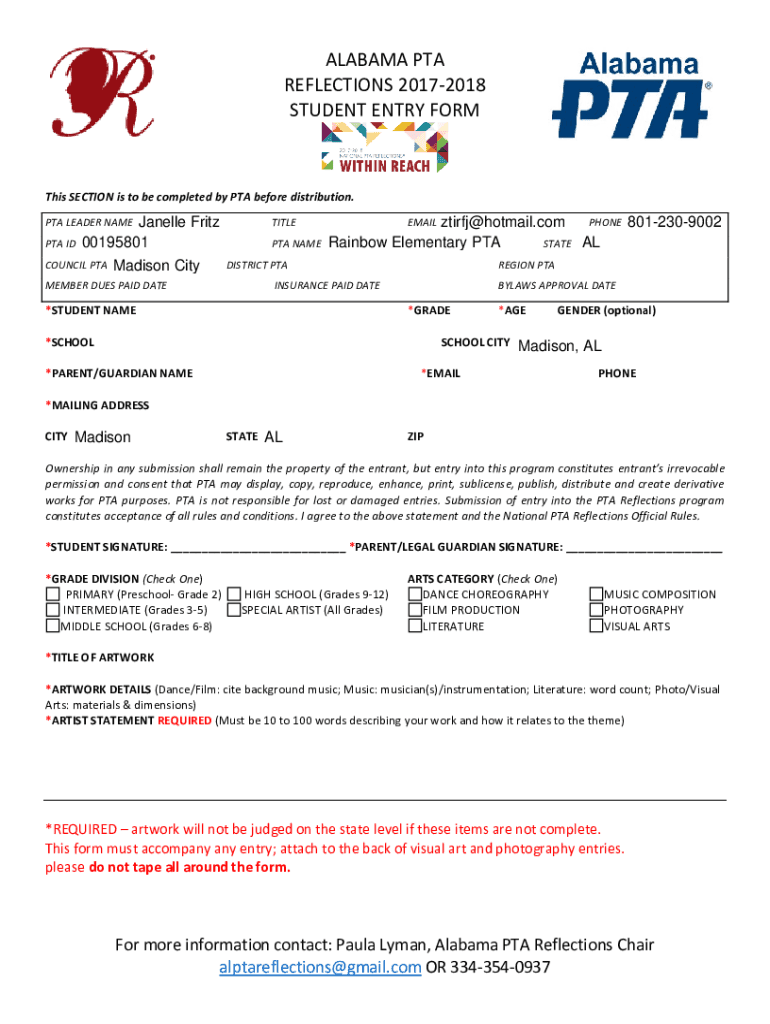 Fillable Online Fillable Online ALABAMA PTA Fax Email Print - PDFfiller ...