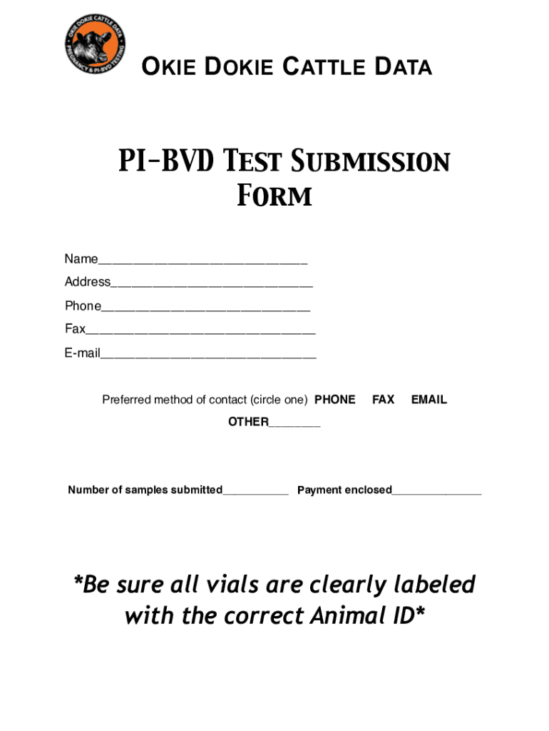 Fillable Online Fillable Online PI-BVD Test Submission Form - Okie ...