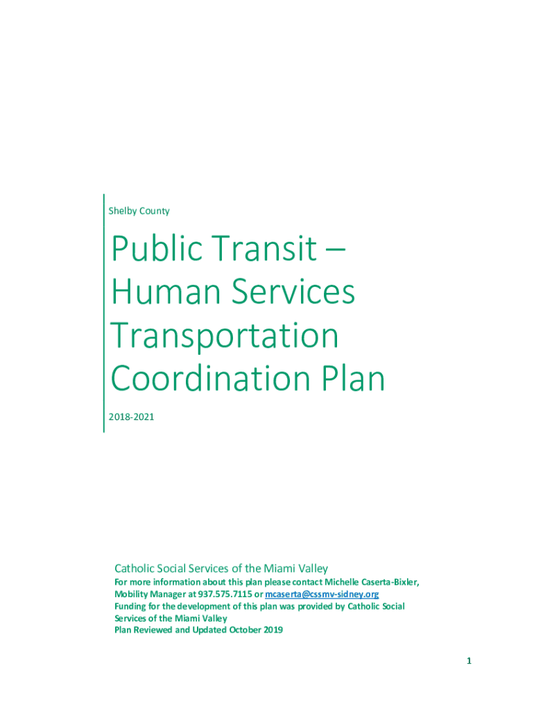 Fillable Online Public TransitHuman Services Transportation ...