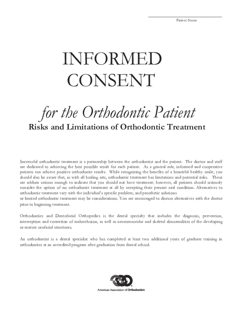 Fillable Online Fillable Online Successful orthodontic treatment is a ...