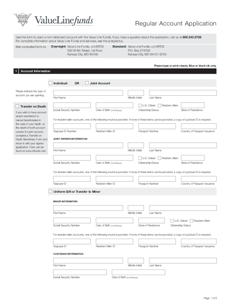 Fillable Online 9+ Account Application Form Templates - Free PDF Format ...