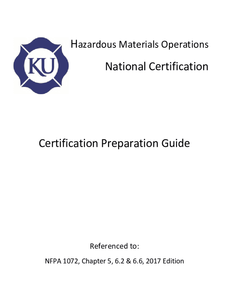 Fillable Online NFPA 1072: Standard for Hazardous Materials/Weapons of ...