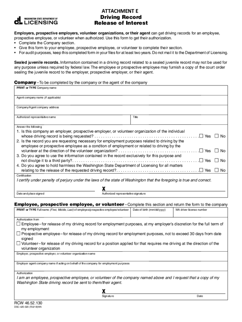 Fillable Online WASHINGTON STATE FORM INSTRUCTIONS (Employment ...