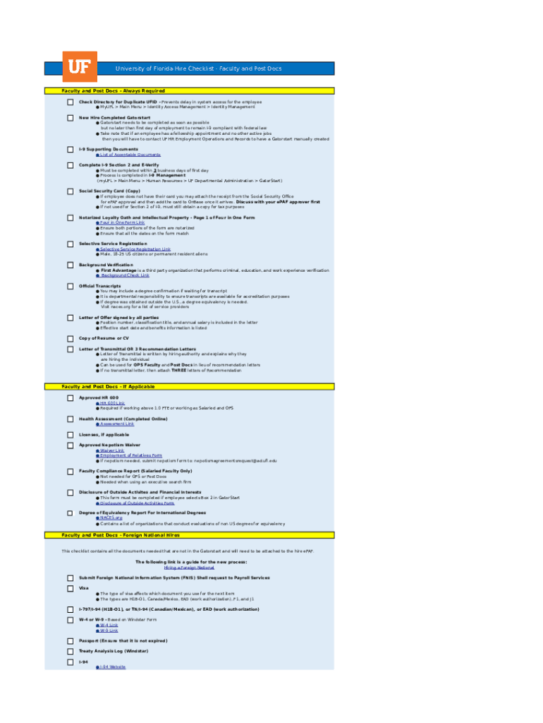 Fillable Online hr ufl a link the New Hire Demographic Form Fax Email ...