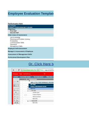 Fillable Online Employee Evaluation Template Fax Email Print - pdfFiller