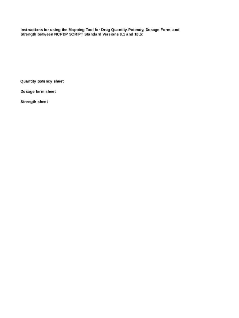 Fillable Online Instructions for using the Mapping Tool for Drug ...