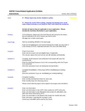 Fillable Online HHFDC Consolidated Application Exhibits Fax Email Print ...