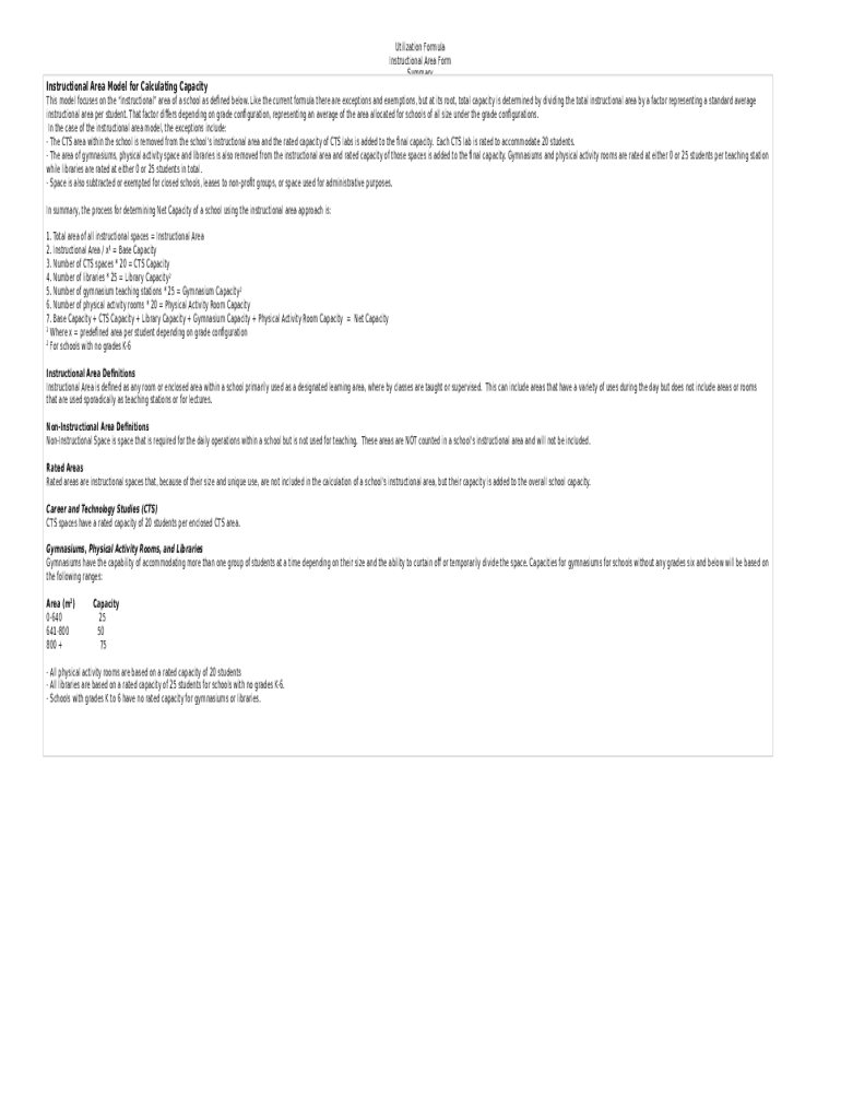 Fillable Online education alberta Instructional Area Form Fax Email Print - pdfFiller