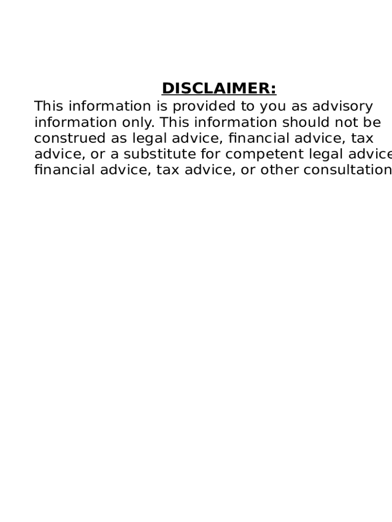 Not Financial Advice Disclaimer - Fill Online, Printable, Fillable ...